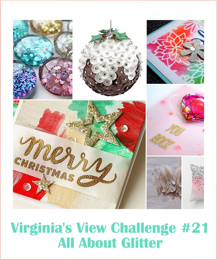Virginia’s View: Glitter Challenge #21+ Watercolor Background Tutorial ...